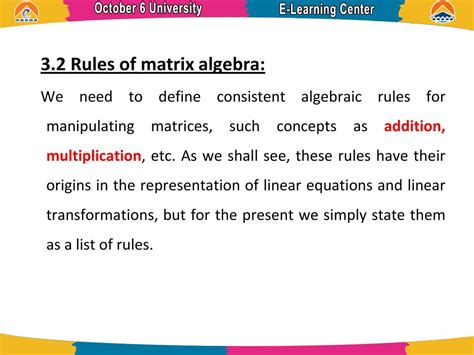 Mathematics Matrix Algebra Ppt Download