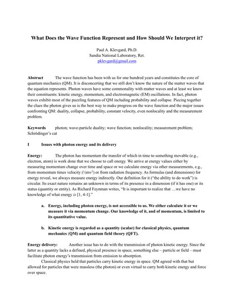 Pdf What Does The Wave Function Represent And How Should We Interpret It