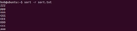 sort lines of a text file linux