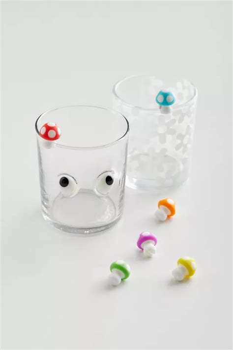 Tiny Toadstools Mushroom Drink Marker Set Urban Outfitters
