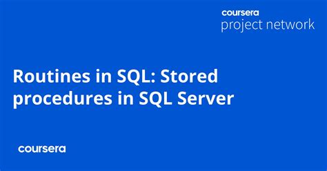 Routines In Sql Stored Procedures In Sql Server