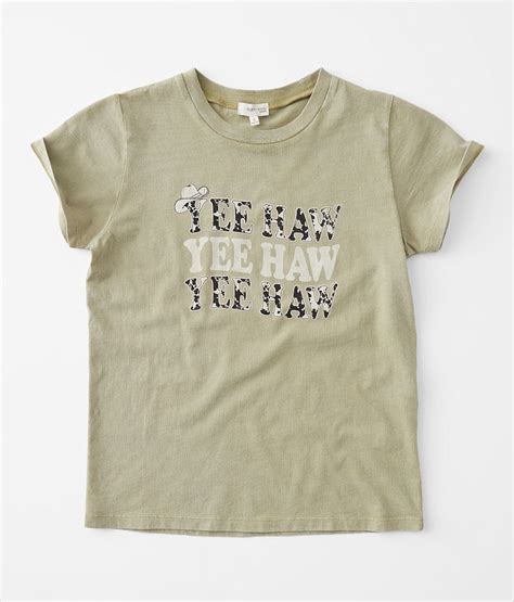 Girls Modish Rebel Yee Haw T Shirt Girls T Shirts In Sage Buckle