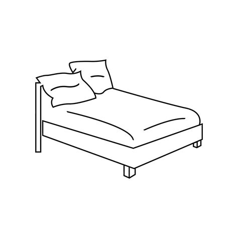 Premium Vector Bed Icon Vector Illustration Simple Design