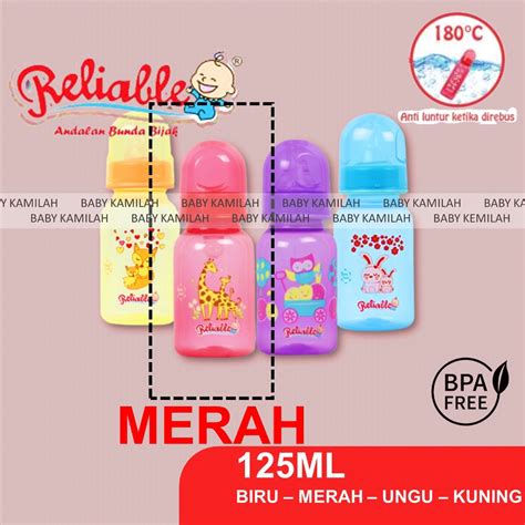 Jual Botol Susu Reliable Dot Bulat Nipple Peristaltic 60 Ml 125 Ml 240
