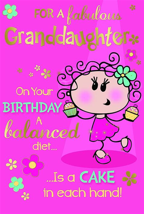 Granddaughter Cake Witty Words Humour Colourfull Birthday
