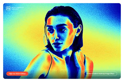 Grainy Gradient Heatmap Image Effect Layer Styles Including Texture