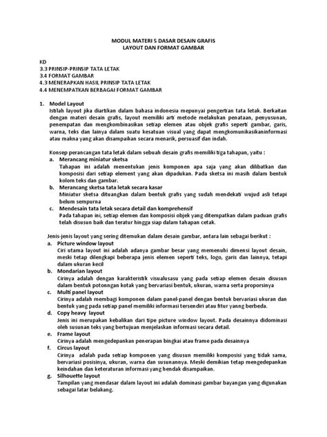 Modul Layout Dan Format Gambar Pdf