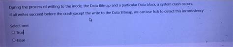 Solved During The Process Of Writing To The Inode The Data