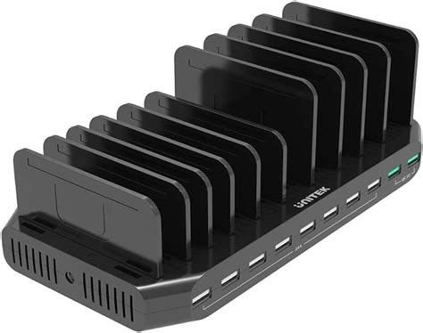 Charging Station For Multiple Devices Unitek 96W 10 Port USB Charging