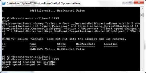 Powershell Wmi Eventing Monitor Cpu Speed Trevor Sullivans Tech Room