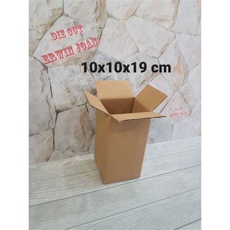 Jual Kardus Box Uk 10x10x19 Cm Karton Packing Polos Baru ST Shopee Indonesia