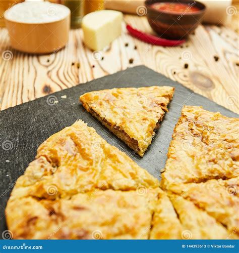 Kubdari With Meat Traditional Tasty Georgian Dish Stock Image Image