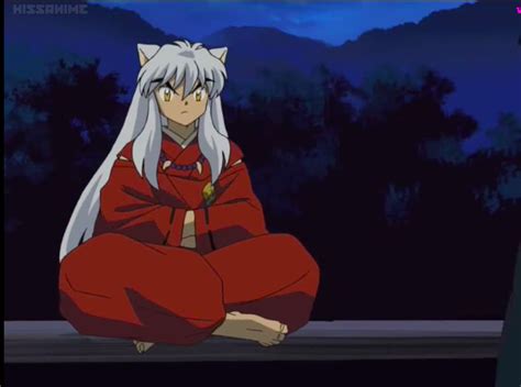 Inuyasha Sitting In Crisscross With His Arms Crossed With His Anger
