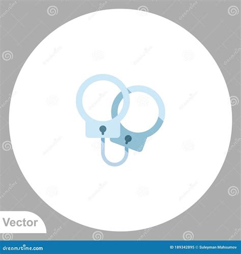 Les Menottes Dirigent Le Symbole De Signe D icône Illustration de