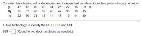 Solved SSR SSE B Calculate Multiple Chegg Com