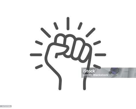 Empower Line Icon Empowerment Strength Sign Vector Stock Illustration