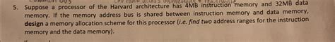 Solved Suppose A Processor Of The Harvard Architecture Has