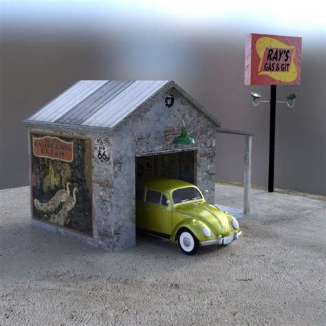 Gas N Git Station For Daz Studio 3d Models For Daz Studio And Poser