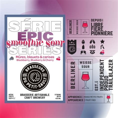 Epic Smoothie Sour Blackberry Blueberry And Cherry Brasseurs Du Petit
