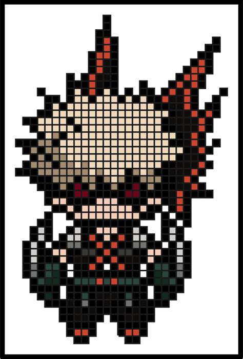My Hero Academia Pixel Art Grid
