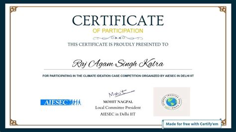 Raj Agam Singh Kalra On Linkedin 🌍 Excited To Share My Participation