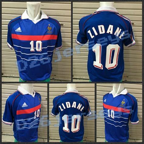 Jual Jersey Retro Prancis Home Piala Dunia 1998 Official Cetak Nama