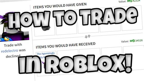 How To Trade In ROBLOX YouTube