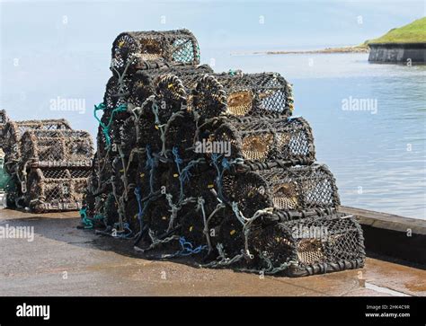 A Stack Of Crab And Lobster Fishing Pots Stock Photo Alamy
