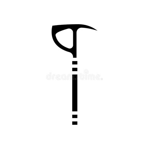 Crash Axe Tool Glyph Icon Vector Illustration Stock Illustration