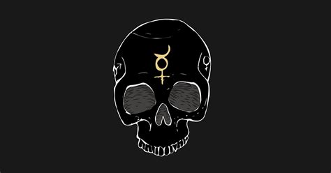 Alchemy Black Skull W Mercury Symbol Skull Tapestry Teepublic