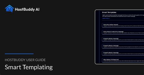 Smart Templating Hostbuddy User Guide