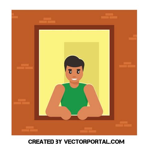 Man On The Window Royalty Free Stock Vector Images And Clip Art
