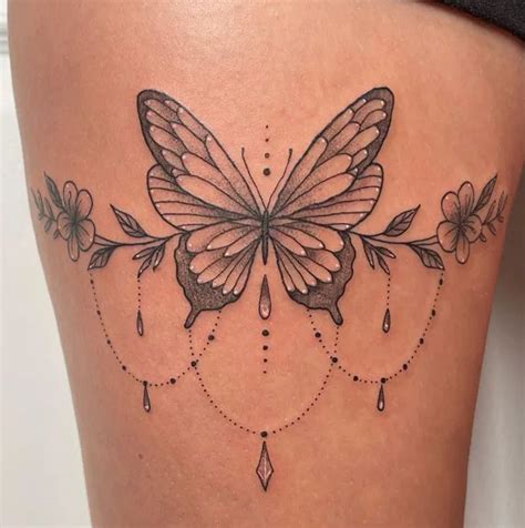95 Top Grade Butterfly Thigh Tattoos For Women