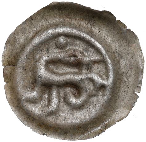 Leszek Bolesławowic Kujawy Brakteat Xiiw Smok Z Głową W Prawo I Kula Rzadki Aukcja