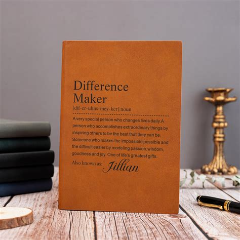 Difference Maker Journal Custom Leather Journal Mentor T