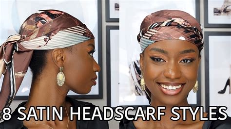 8 QUICK AND EASY WAYS TO STYLE SATIN HEADSCARF HEAD WRAP HEAD TIE