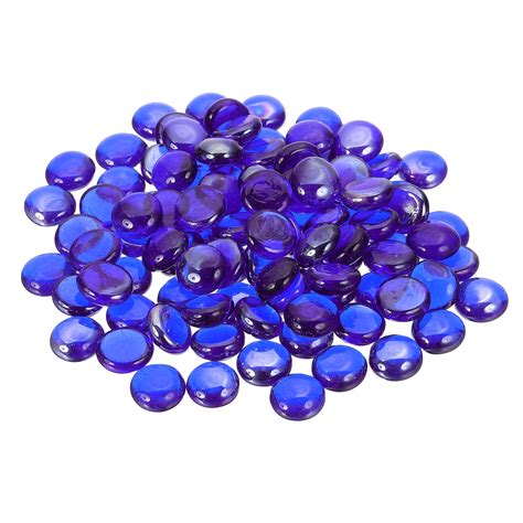 Uxcell 100 Pack Flat Glass Marbles Decorative Glass Pebbles Gems