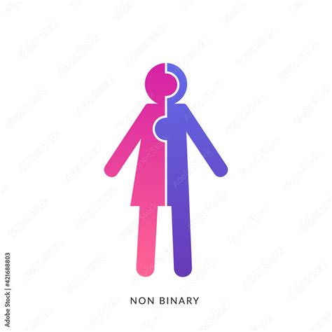 The Non Binary Toilet Sign Isolated Vector Sign Stock Vector Adobe Stock