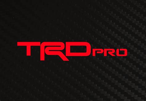 Toyota Trd Pro Decal Trd Pro 4 Runner Trd Off Road Toyota Tacoma