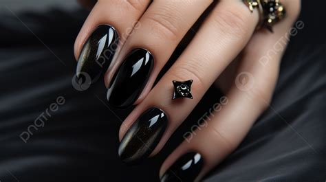 검은 손톱 한 쌍과 손가락에 반지 검은 손톱 그림 배경 일러스트 및 사진 무료 다운로드 Pngtree