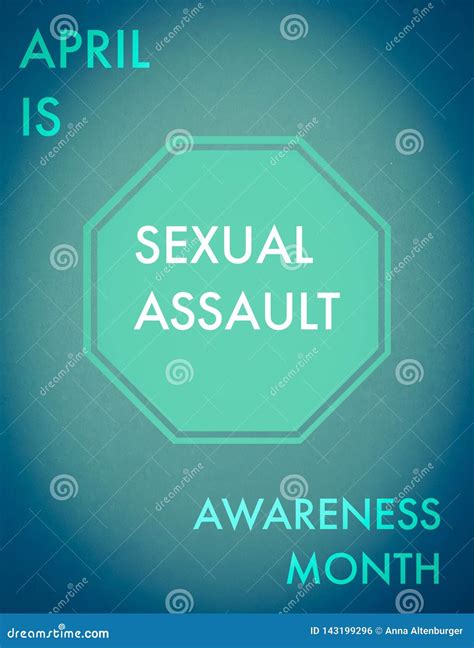 Sexual Assault Awareness Month Stock Illustration Illustration Of