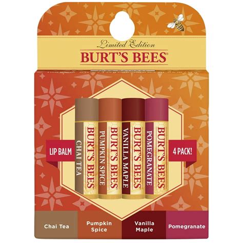 Burts Bees Limited Edition Lip Balm 4 Count