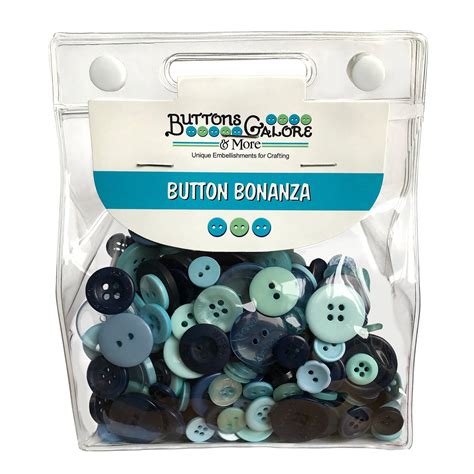 Shades Of Blue Assorted Buttons In Bulk For Button Crafts Buttons
