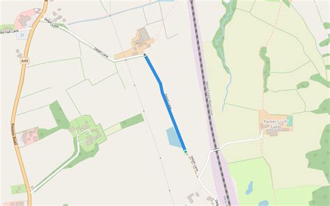 Delph Lane In England Walking Map