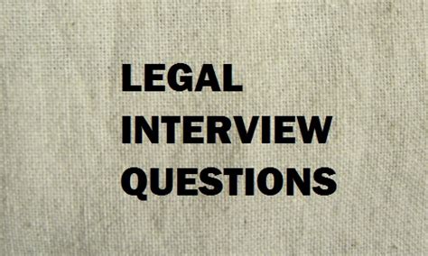 Very Common Legal Interview Questions And Answers That Should Prepare For