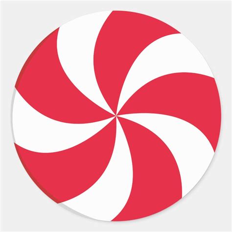 Christmas Red Candy Classic Round Sticker Zazzle Red Christmas