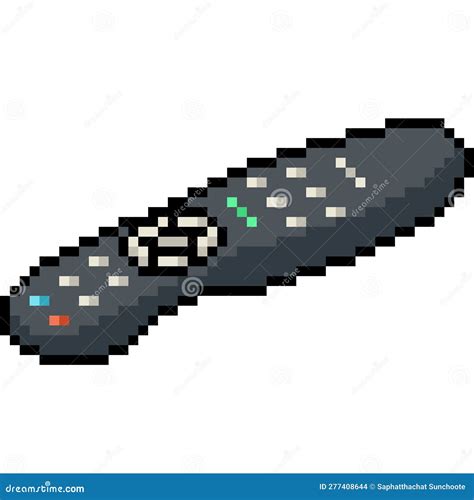 Pixel Art Old Remote Control Stock Vector Illustration Of White