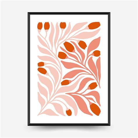 Premium Vector Abstract Floral Posters Template Modern Trendy Matisse Minimal Style