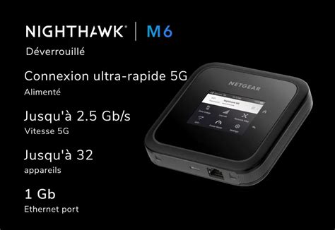 Routeur 5g Mobile Nighthawk M6 Wifi 6 Mr6150 Netgear