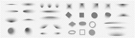 Premium Vector Set Of Translucent Realistic Shadows Isolated On A